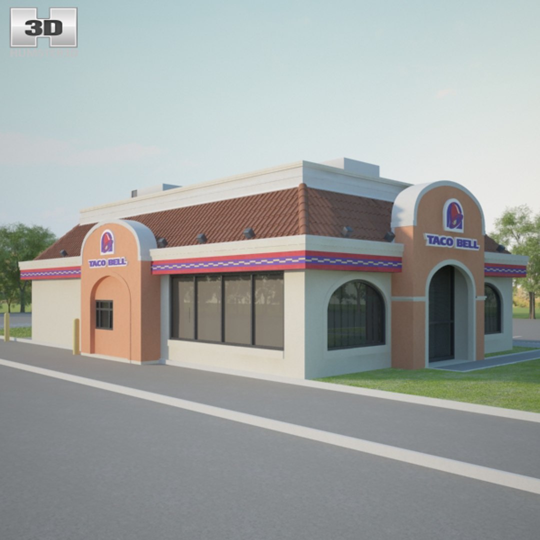 Taco bell restaurant 3D model - TurboSquid 1235627