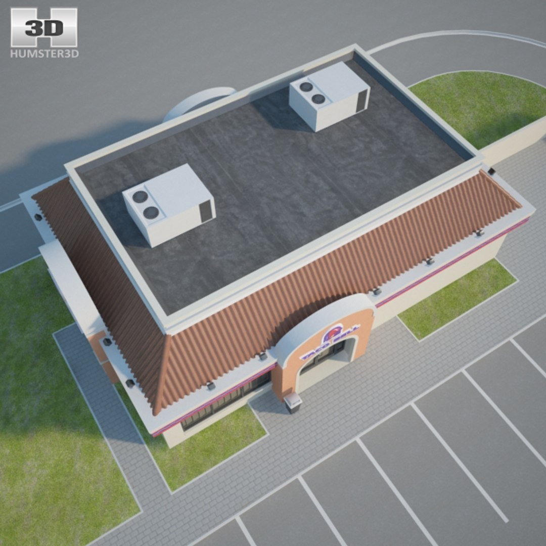 Taco bell restaurant 3D model - TurboSquid 1235627