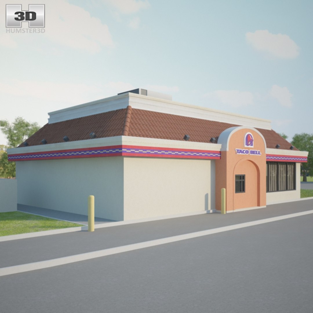 Taco bell restaurant 3D model - TurboSquid 1235627