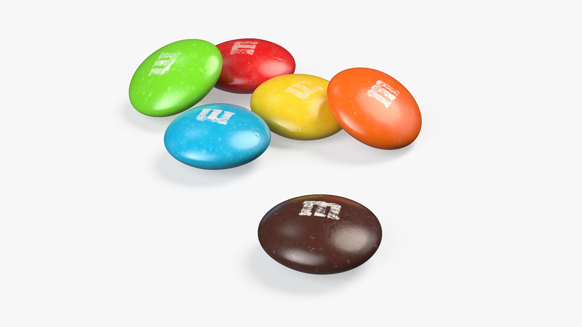 Multicolored M And Ms Candies 3D Model - TurboSquid 2269845