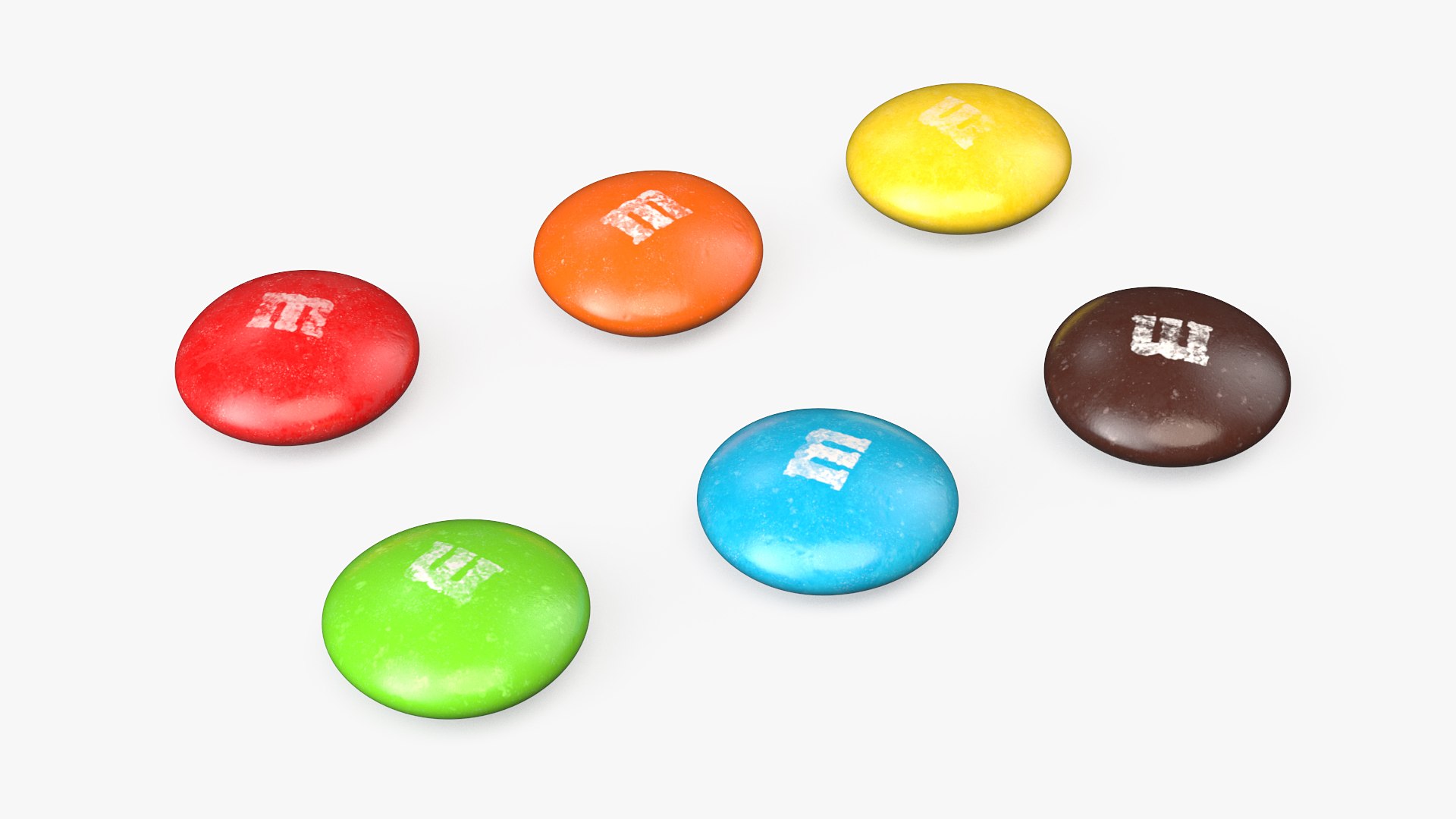 Multicolored M And Ms Candies 3D Model - TurboSquid 2269845