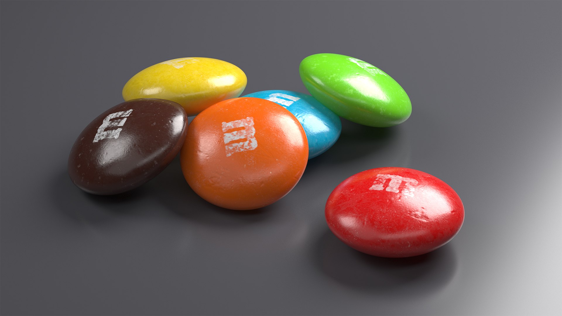 Multicolored M And Ms Candies 3D Model - TurboSquid 2269845