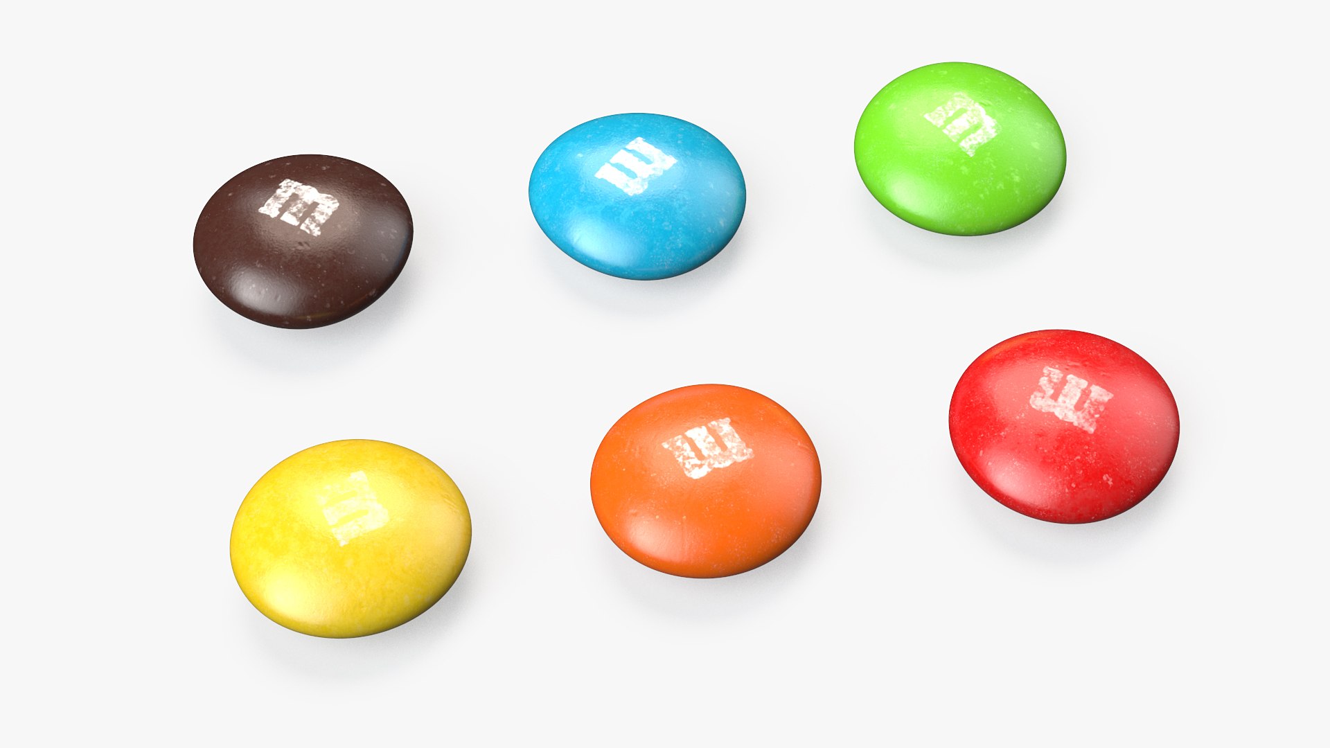 Multicolored M And Ms Candies 3D Model - TurboSquid 2269845