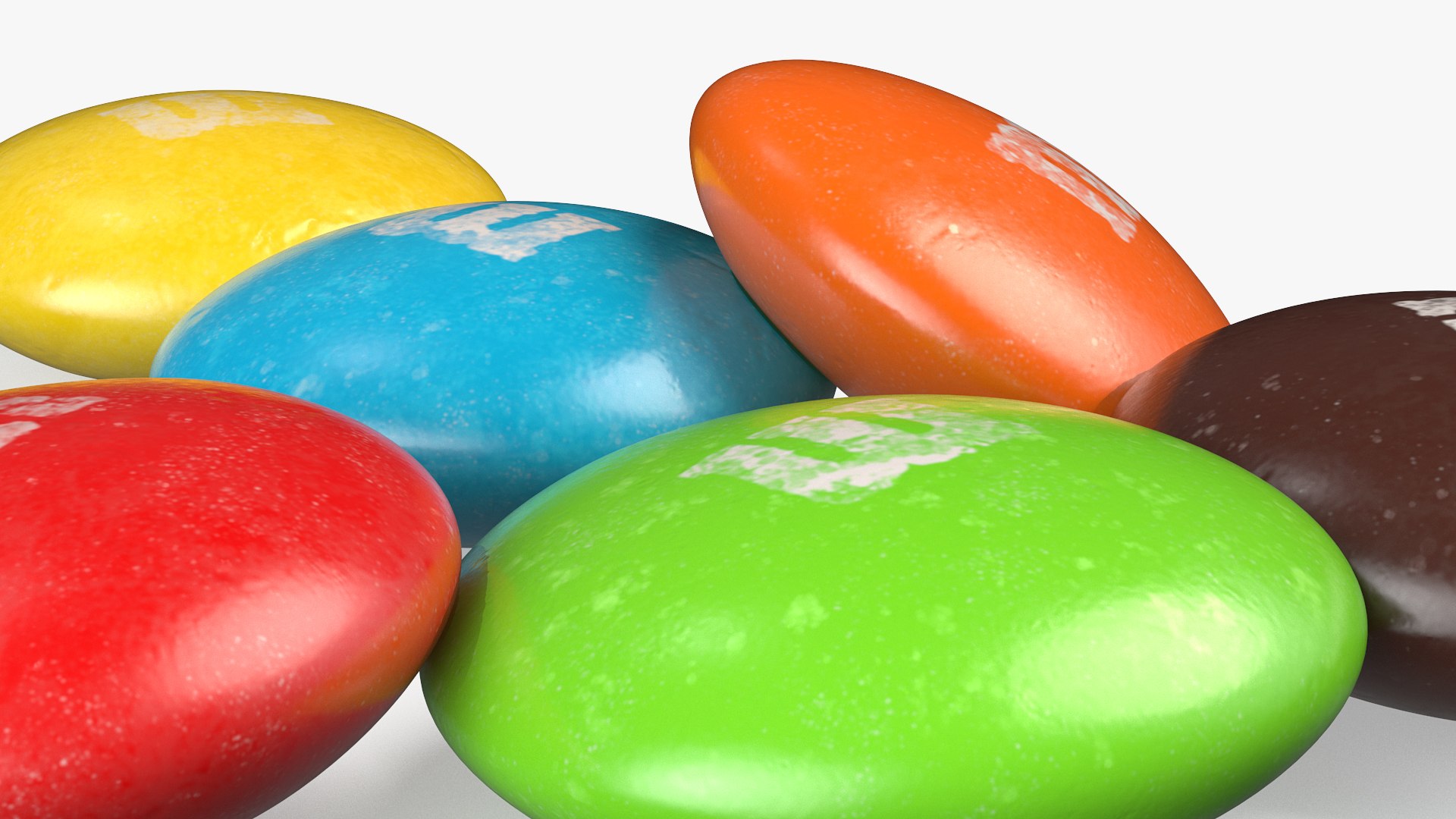 Multicolored M And Ms Candies 3D Model - TurboSquid 2269845
