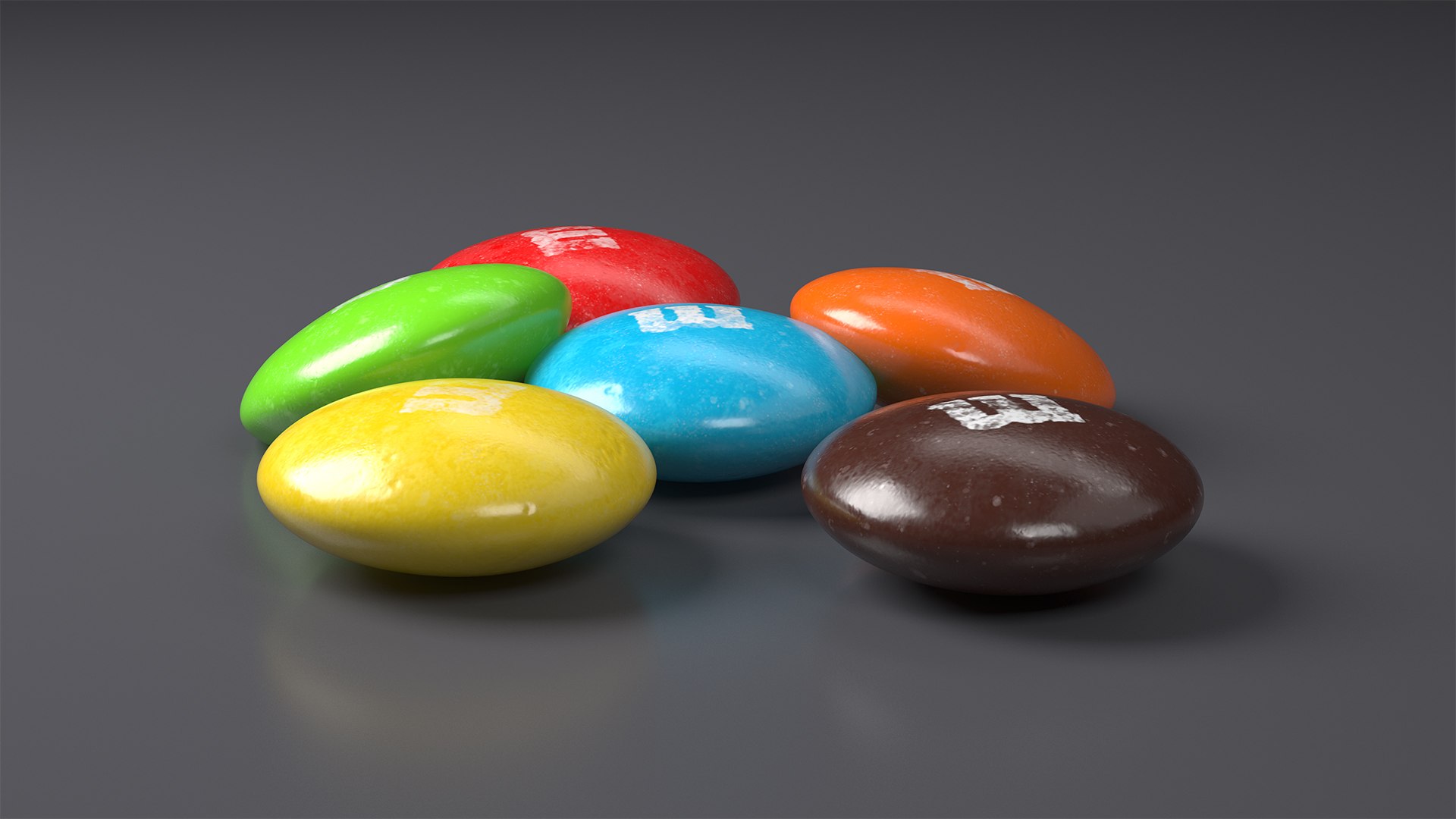 Multicolored M And Ms Candies 3D Model - TurboSquid 2269845