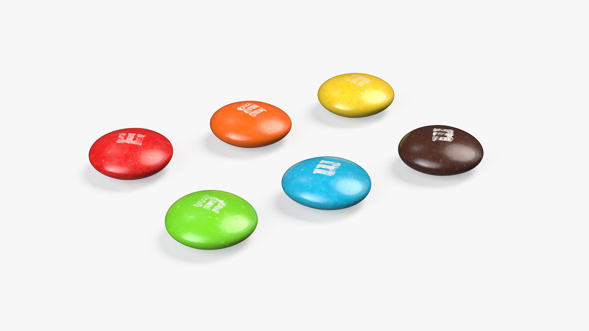 Multicolored M And Ms Candies 3D Model - TurboSquid 2269845