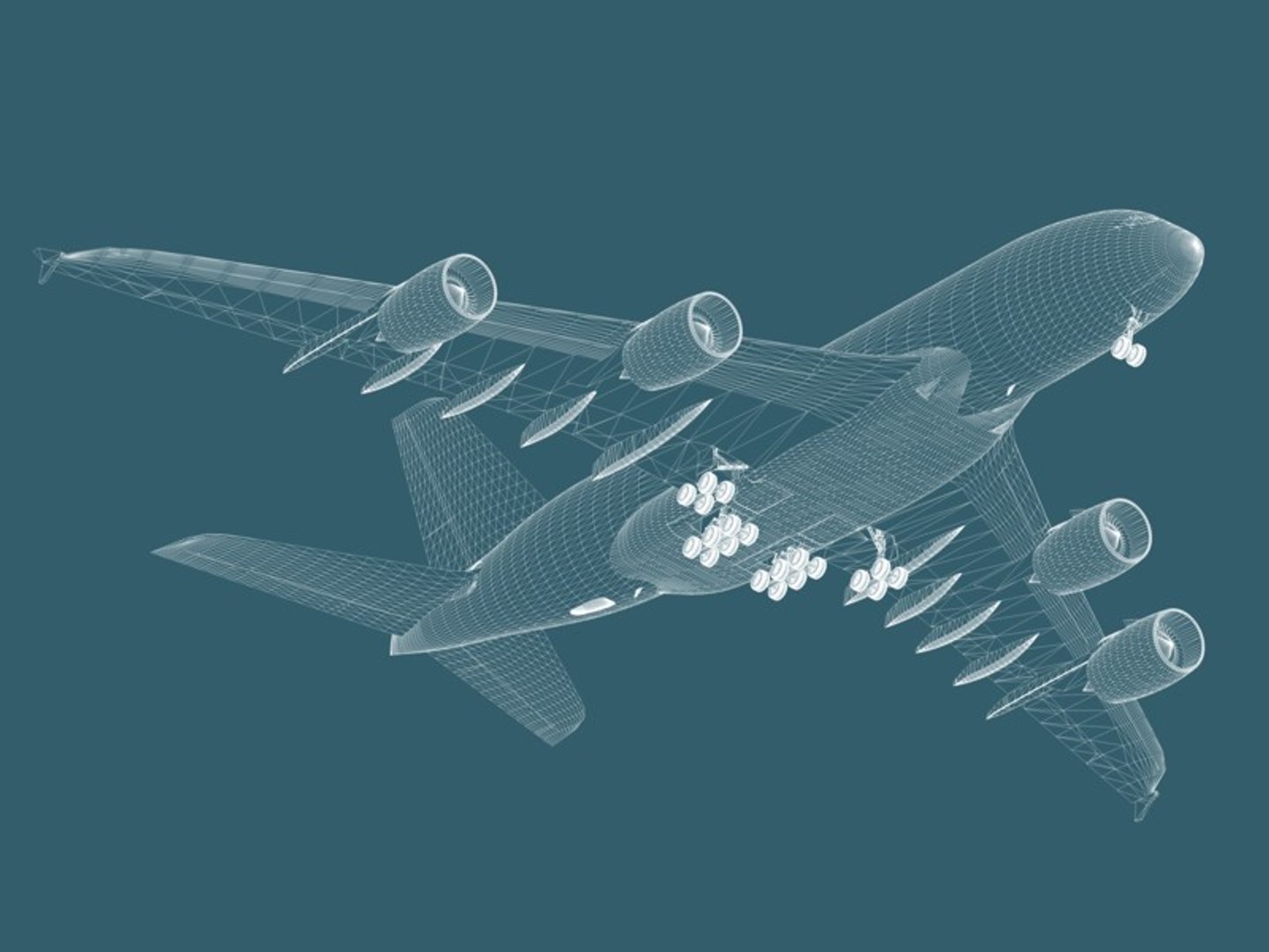 Airbus A380-800 Transaero Airlines 3d Max