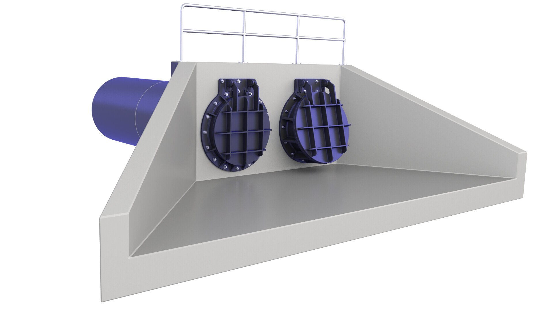 Concrete Sewer Storm Outlet Flap Gate 3 3D - TurboSquid 1979951