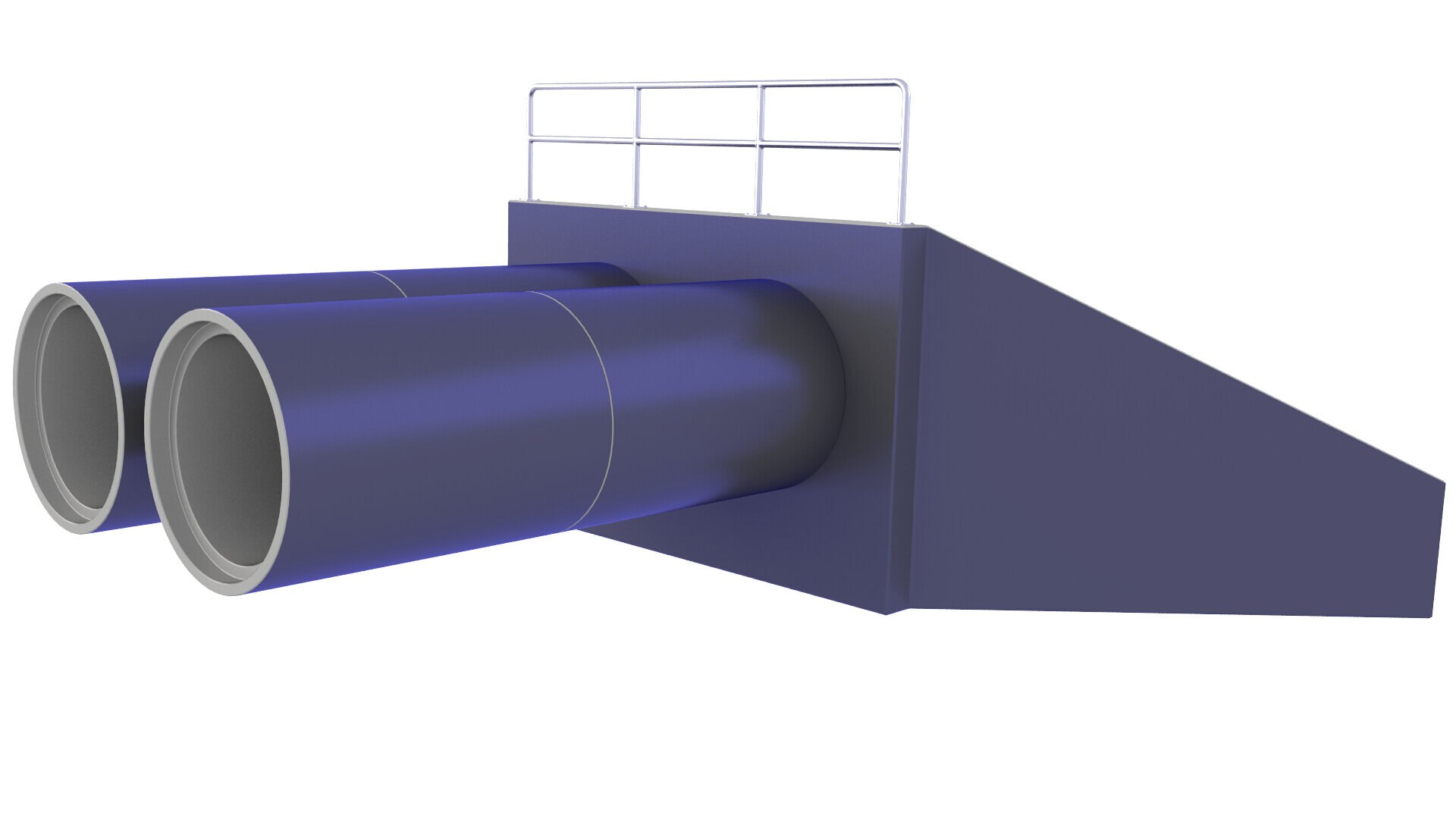 Concrete Sewer Storm Outlet Flap Gate 3 3D - TurboSquid 1979951