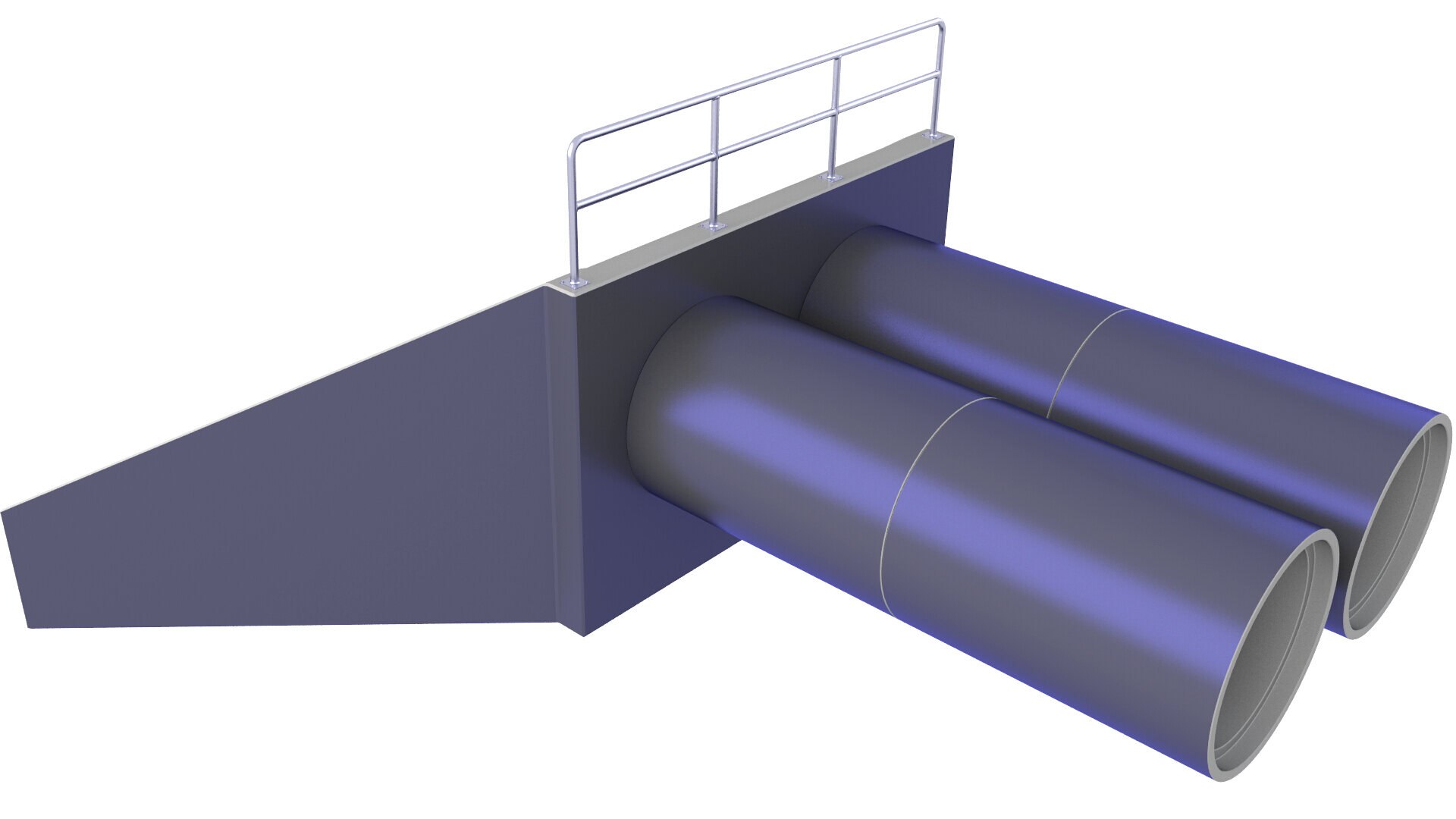Concrete Sewer Storm Outlet Flap Gate 3 3D - TurboSquid 1979951