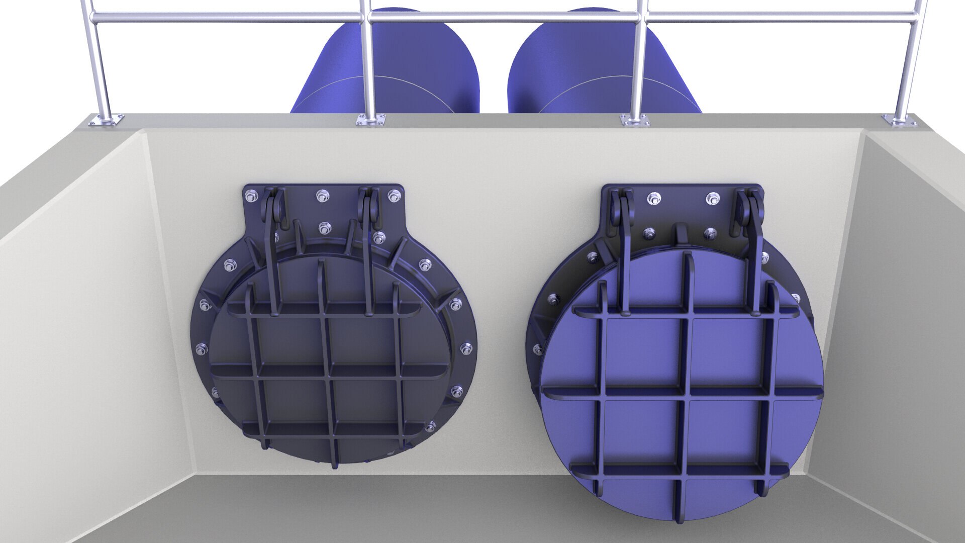 Concrete Sewer Storm Outlet Flap Gate 3 3D - TurboSquid 1979951