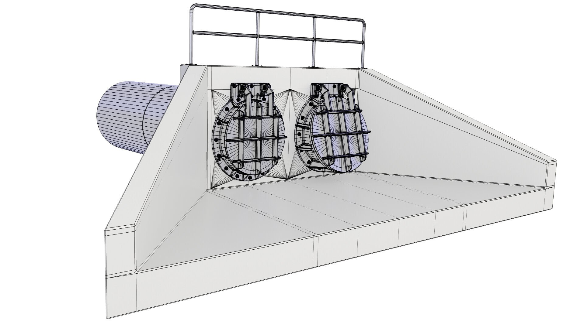 Concrete Sewer Storm Outlet Flap Gate 3 3D - TurboSquid 1979951