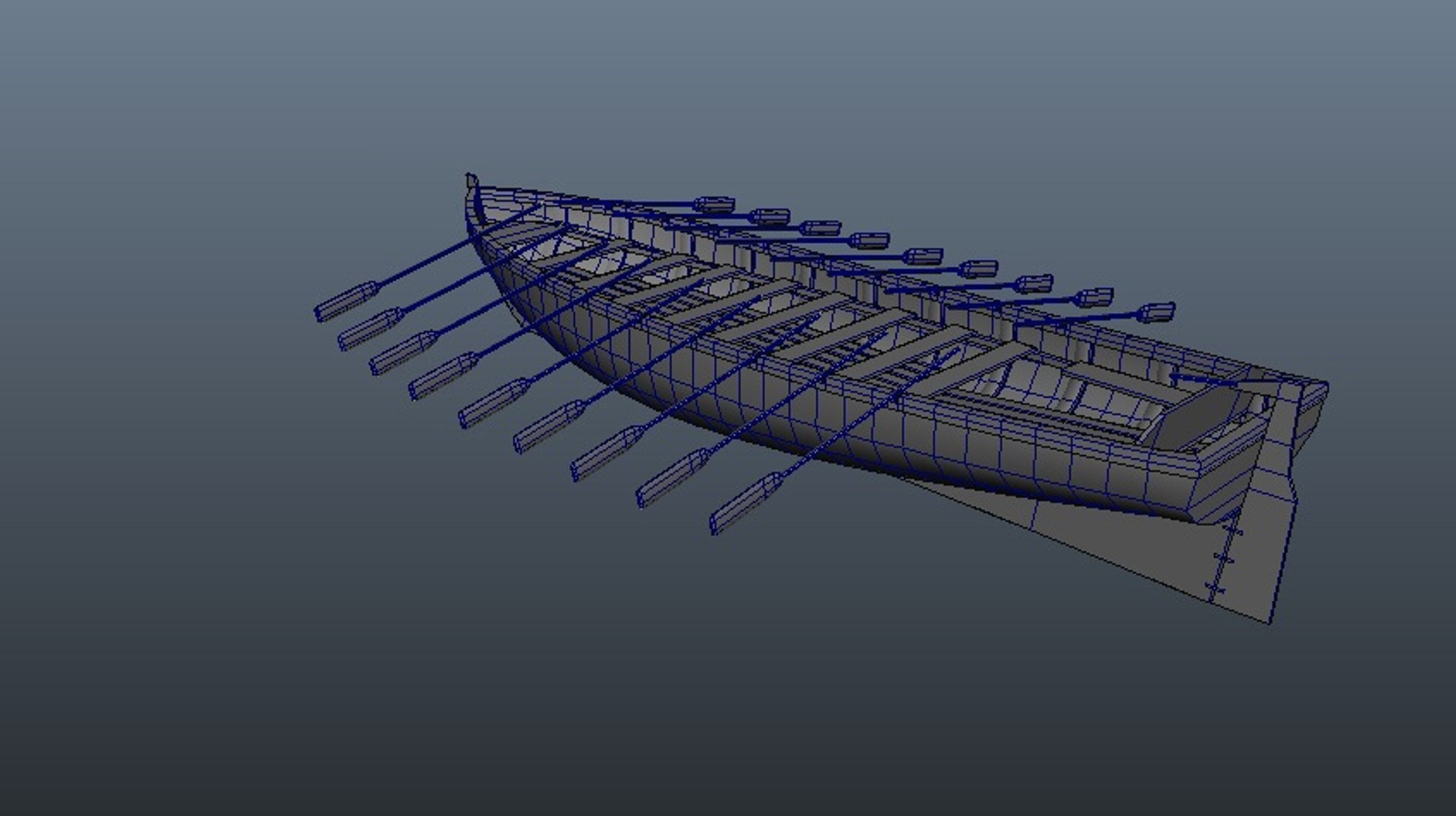 ship oared 3d model