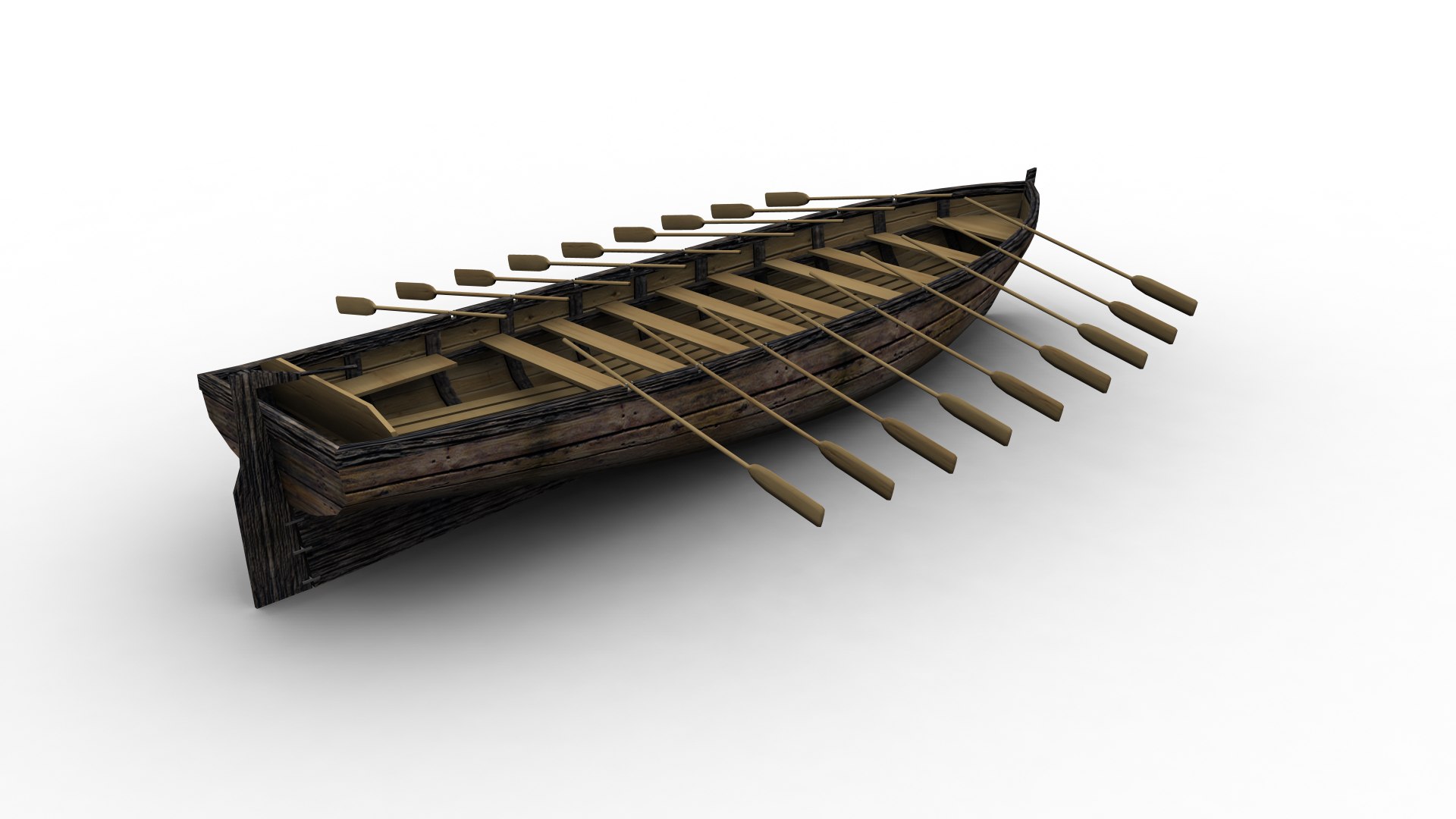 ship oared 3d model