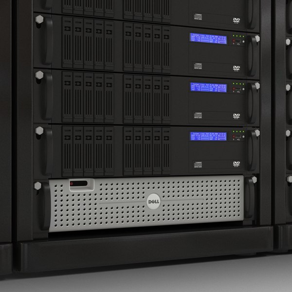 dell server racks set 3d model