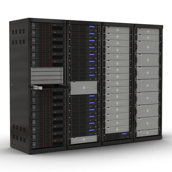 dell server racks set 3d model