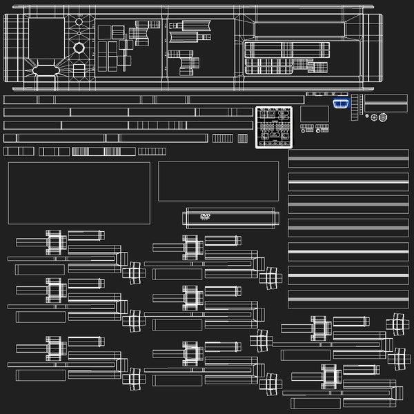 dell server racks set 3d model