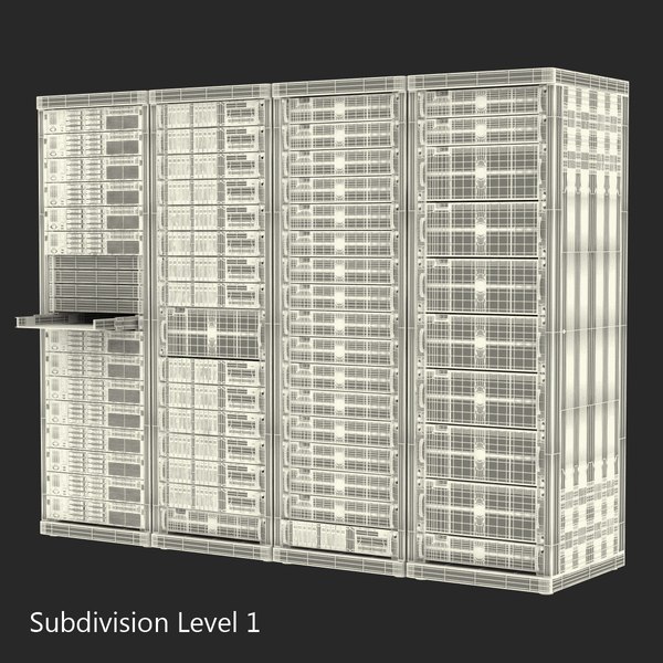 dell server racks set 3d model