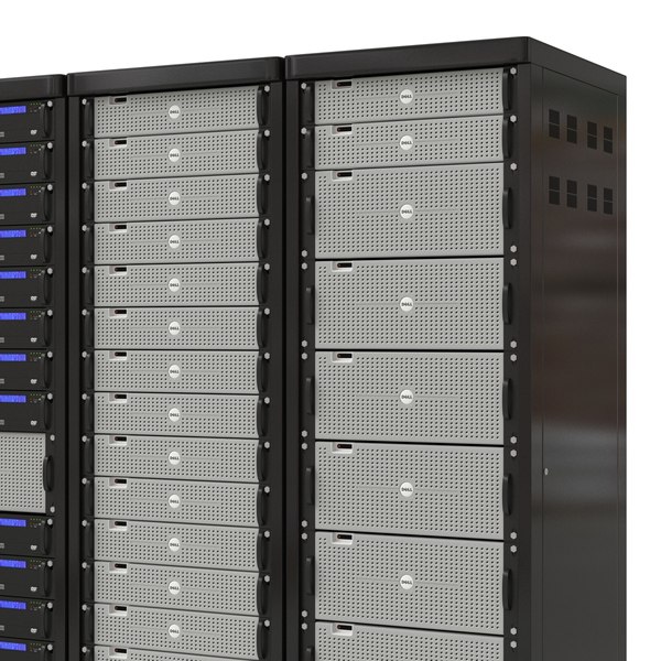 dell server racks set 3d model