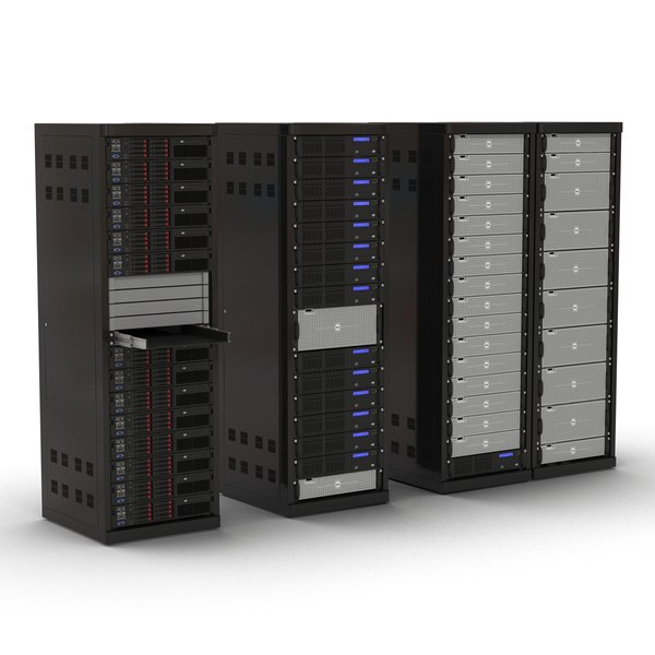 dell server racks set 3d model