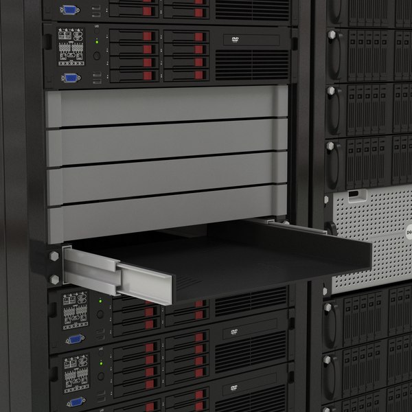 dell server racks set 3d model