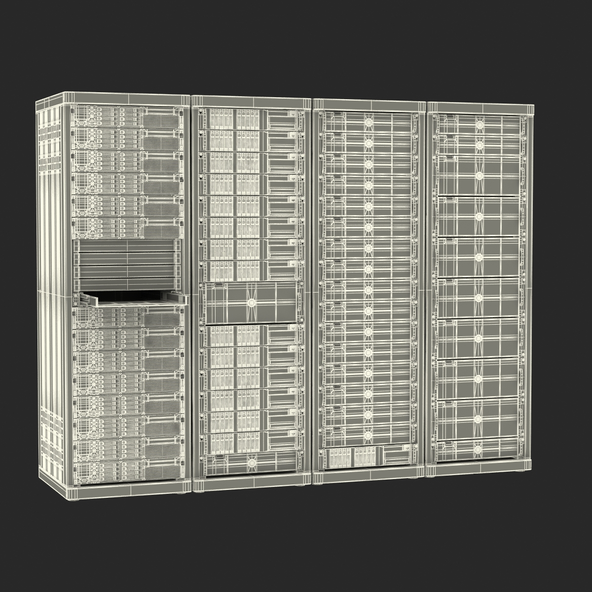 modelo 3d Conjunto de racks de servidores Dell - TurboSquid 993927