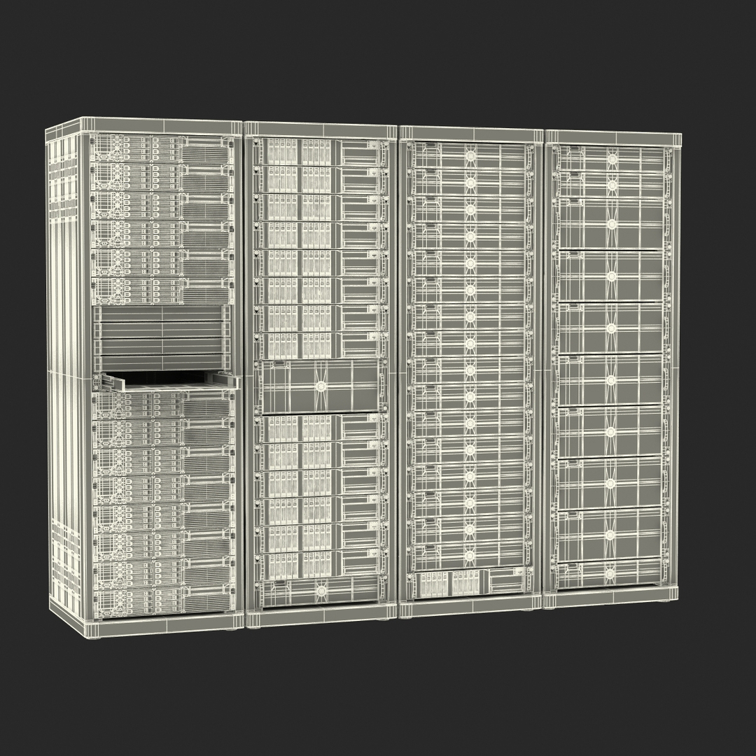 modelo 3d Conjunto de racks de servidores Dell - TurboSquid 993927