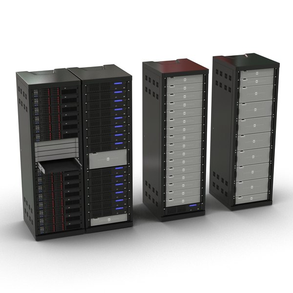 dell server racks set 3d model