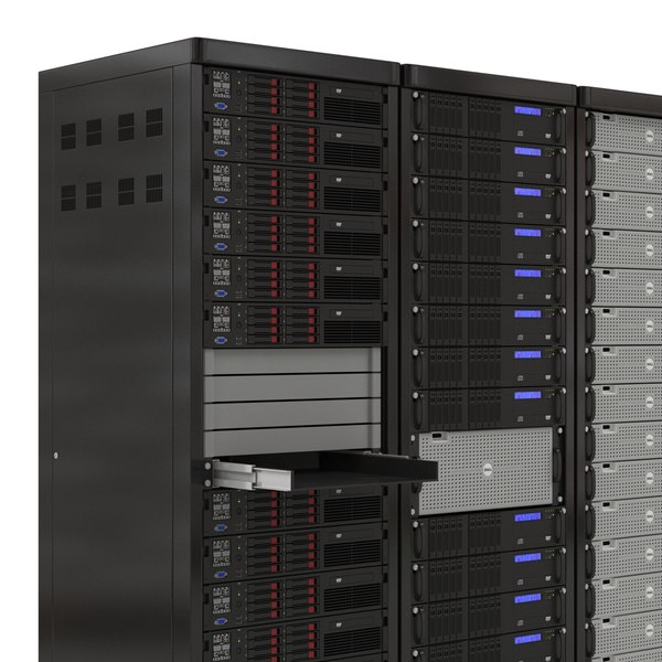 dell server racks set 3d model