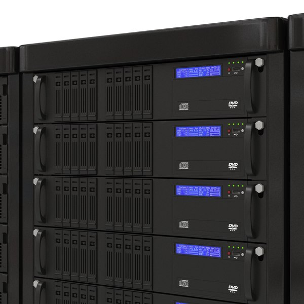 dell server racks set 3d model