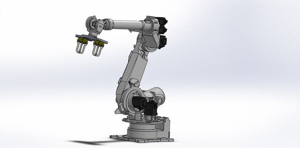 industrial robot arm 4 3d model