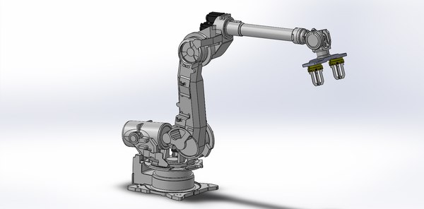 industrial robot arm 4 3d model