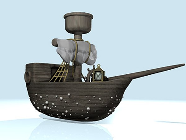 3D Blender pirate ship sail