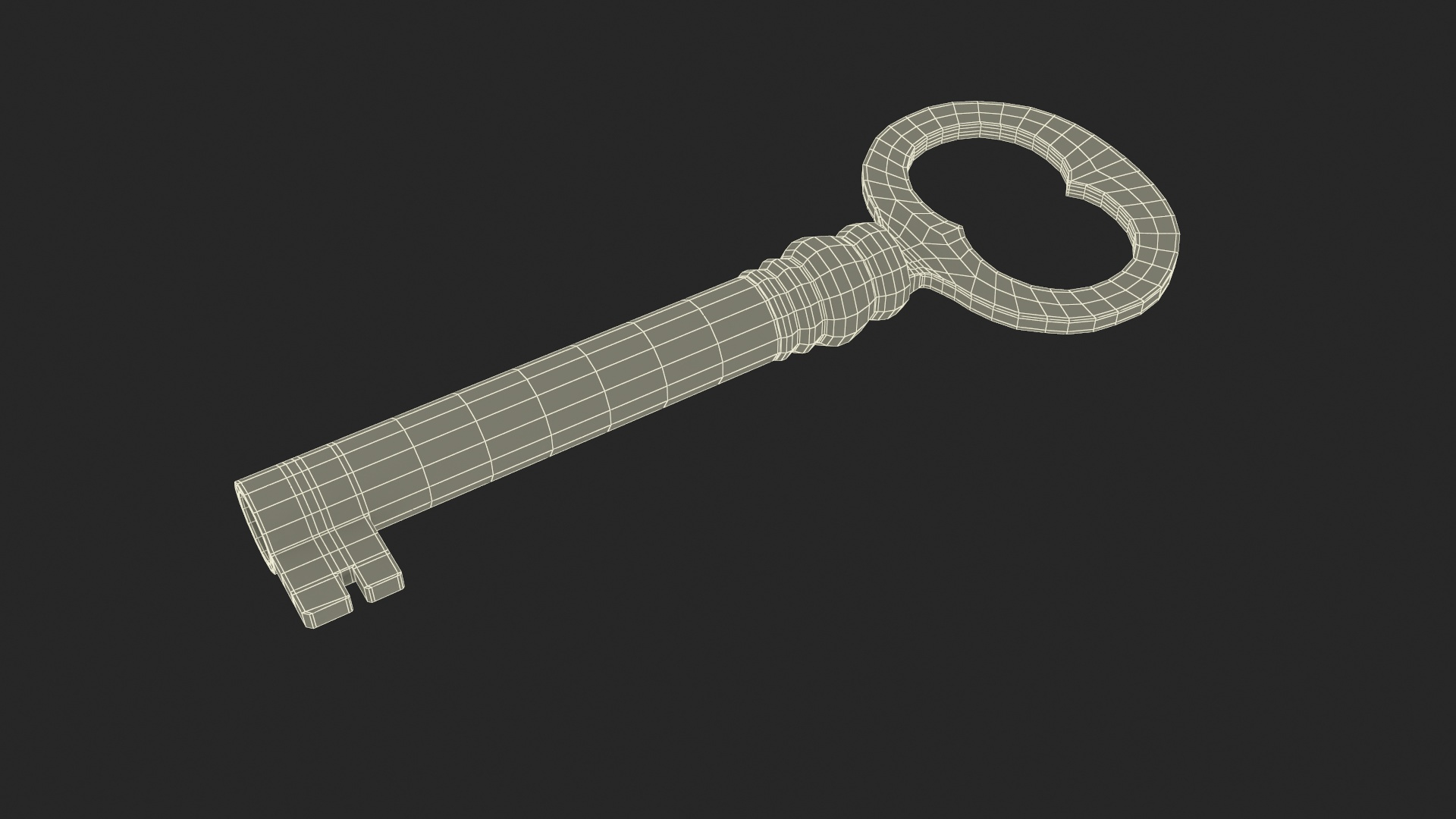 3D Model Simple Door Key Gold - TurboSquid 2327204