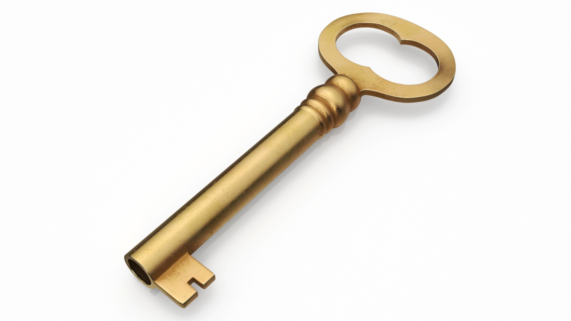 3D Model Simple Door Key Gold - TurboSquid 2327204