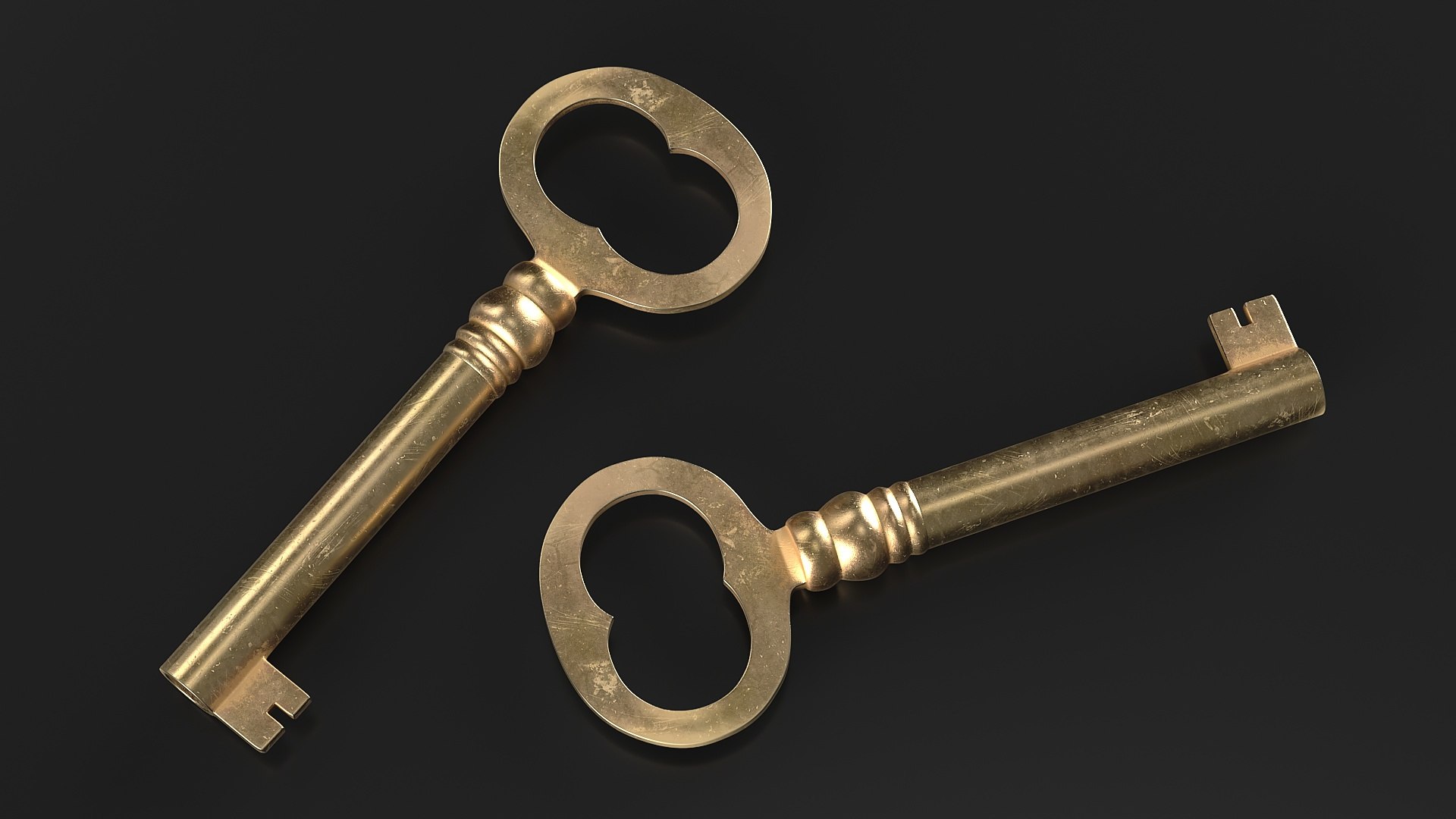 3D Model Simple Door Key Gold - TurboSquid 2327204