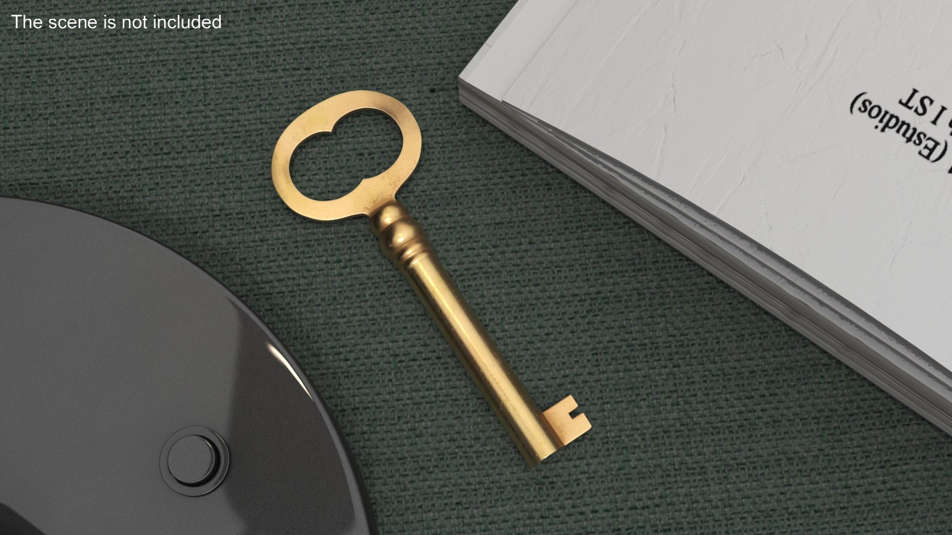 3D Model Simple Door Key Gold - TurboSquid 2327204