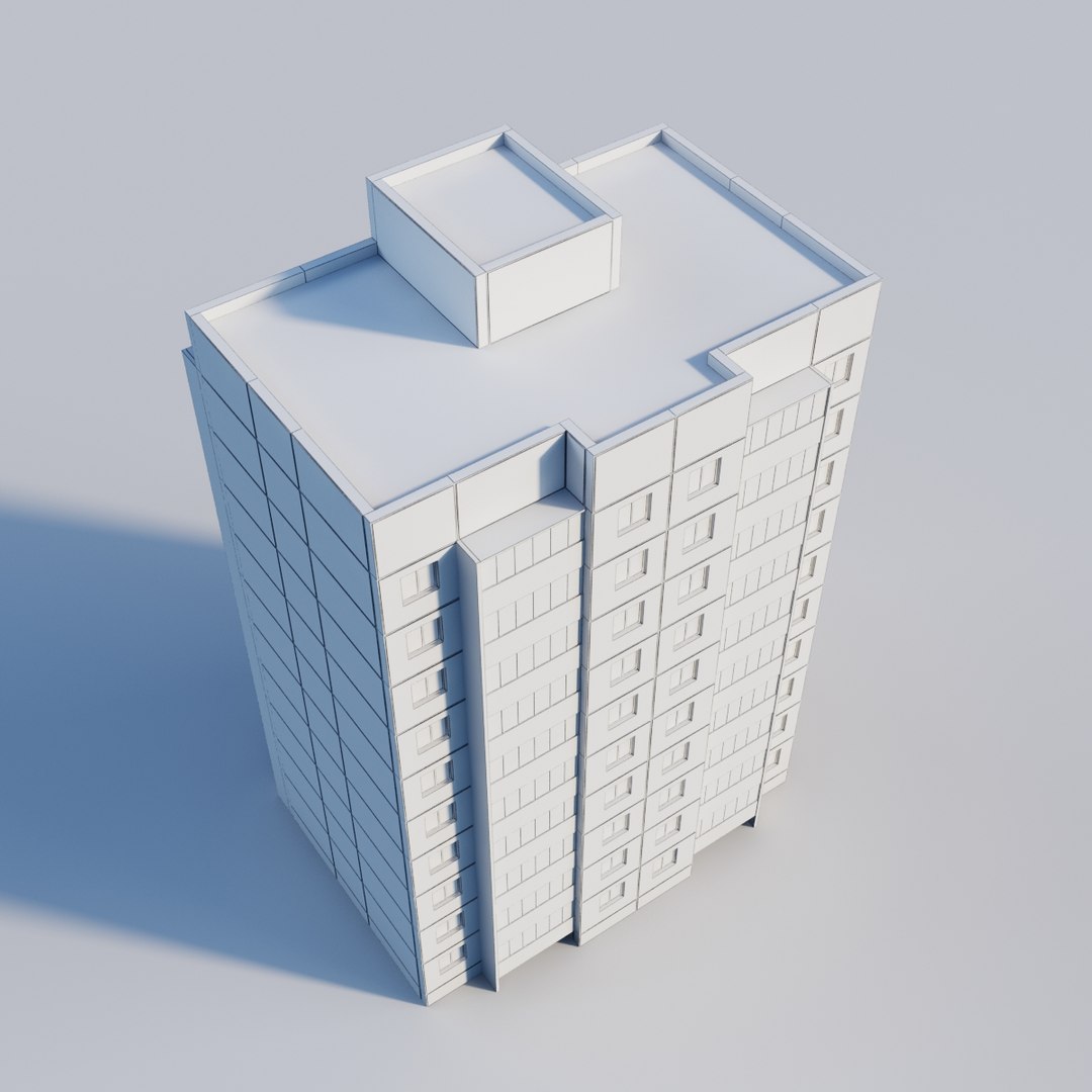 3d model of building residential module