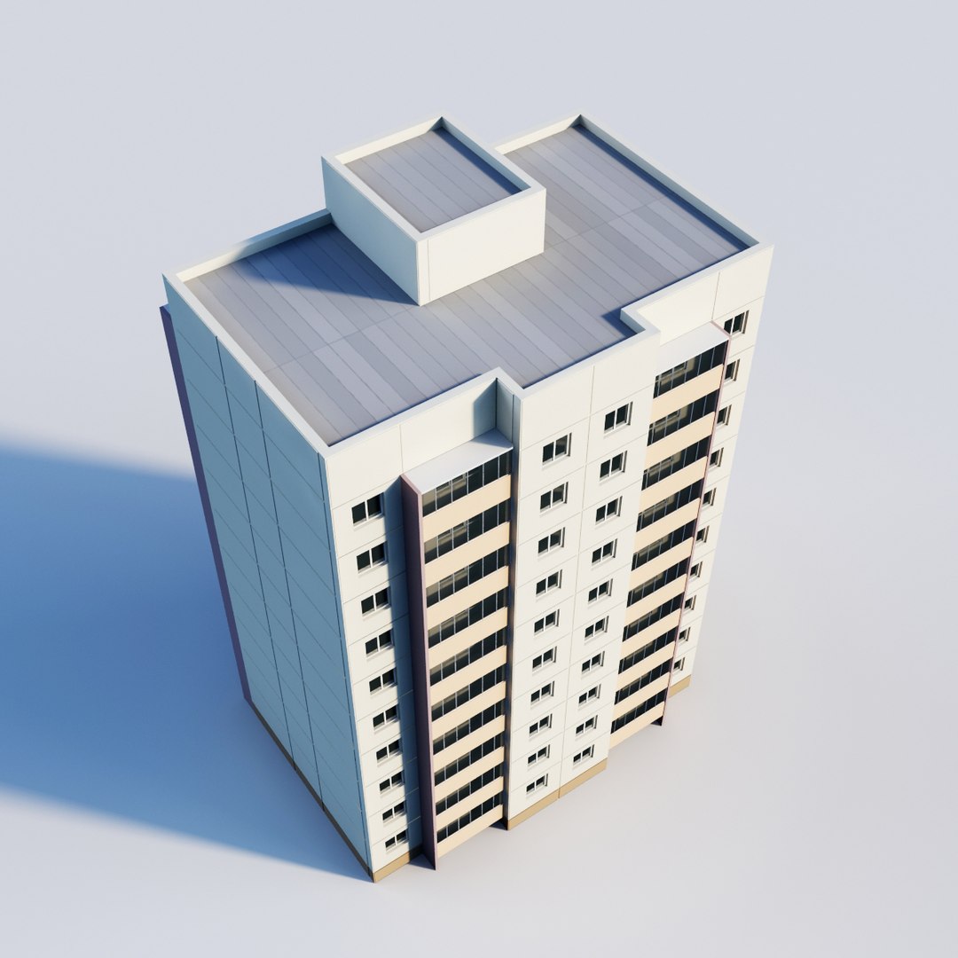 3d model of building residential module