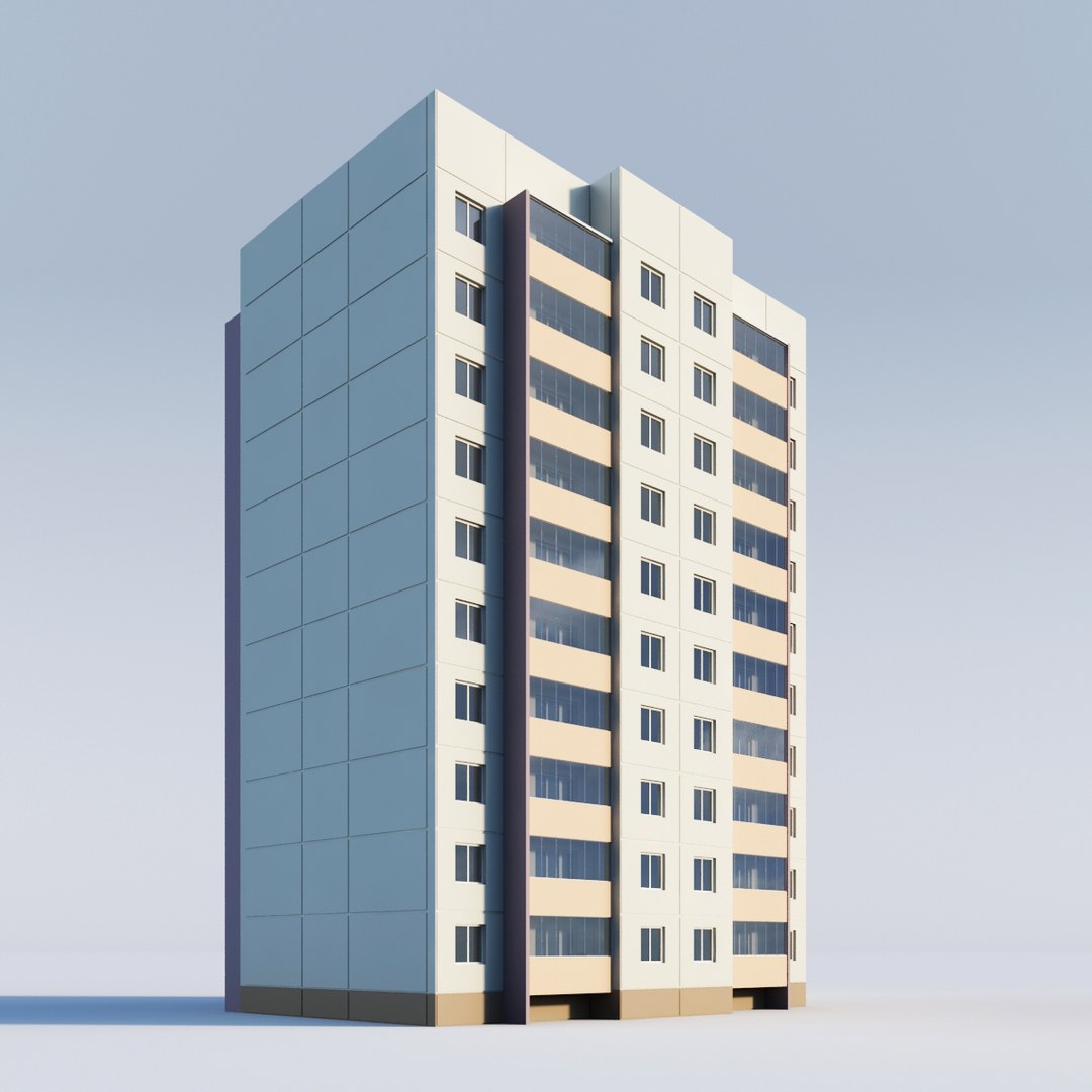 3d model of building residential module