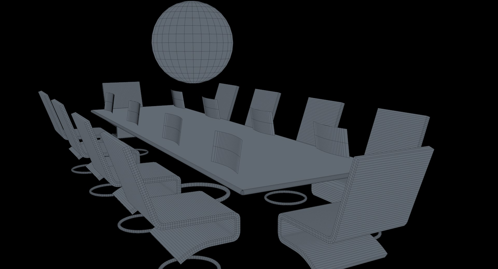 Sci Fi Conference Table 3D - TurboSquid 1569381