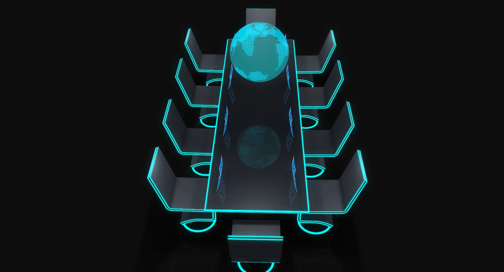 Sci Fi Conference Table 3D - TurboSquid 1569381