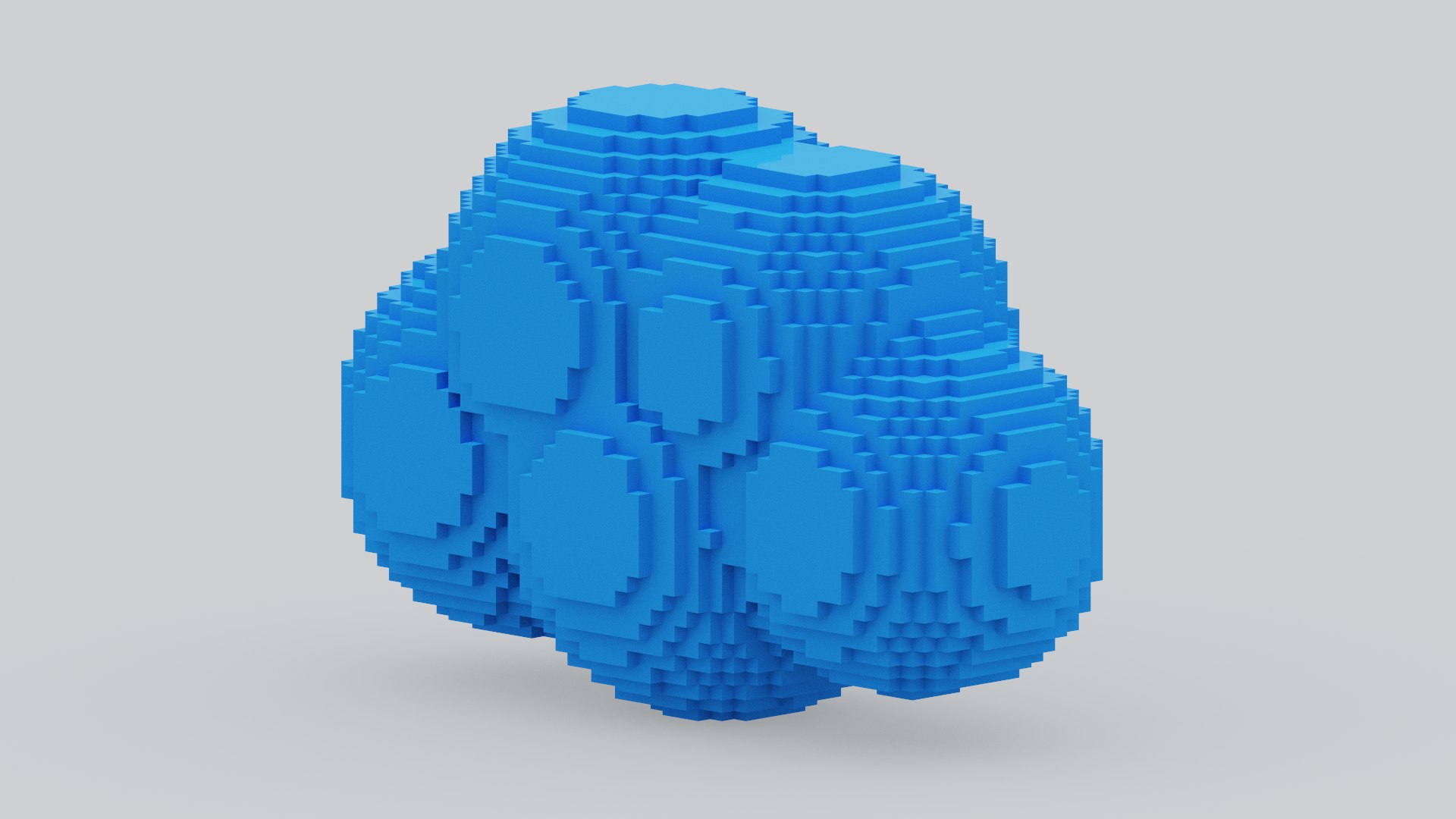 3D Model Blue Voxel Cloud - TurboSquid 2120500