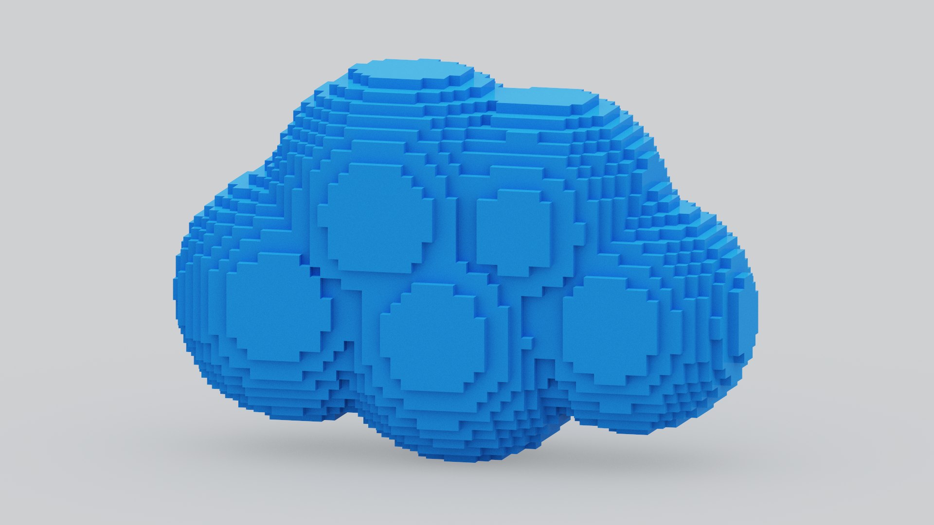 3D Model Blue Voxel Cloud - TurboSquid 2120500