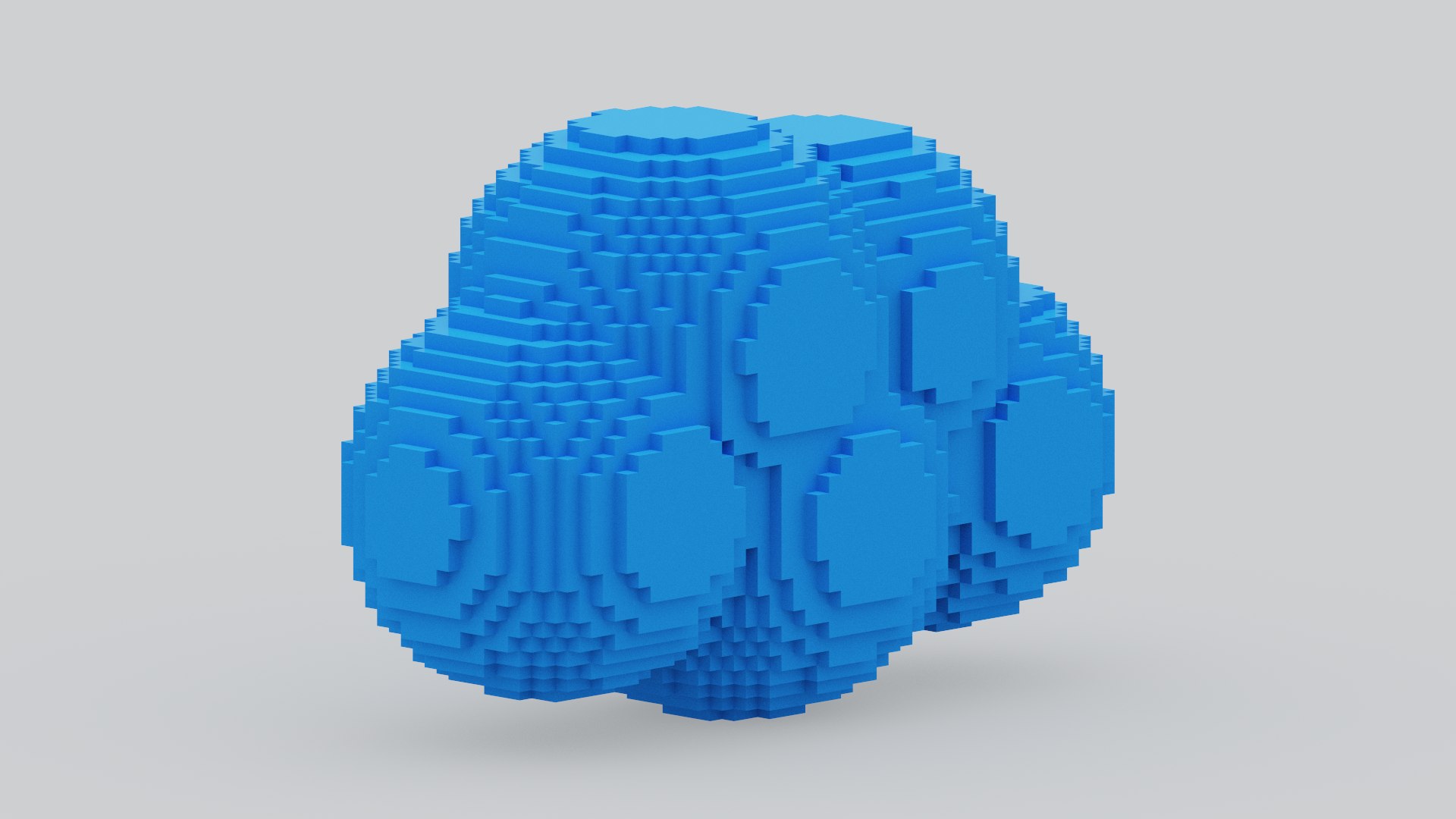 3D Model Blue Voxel Cloud - TurboSquid 2120500