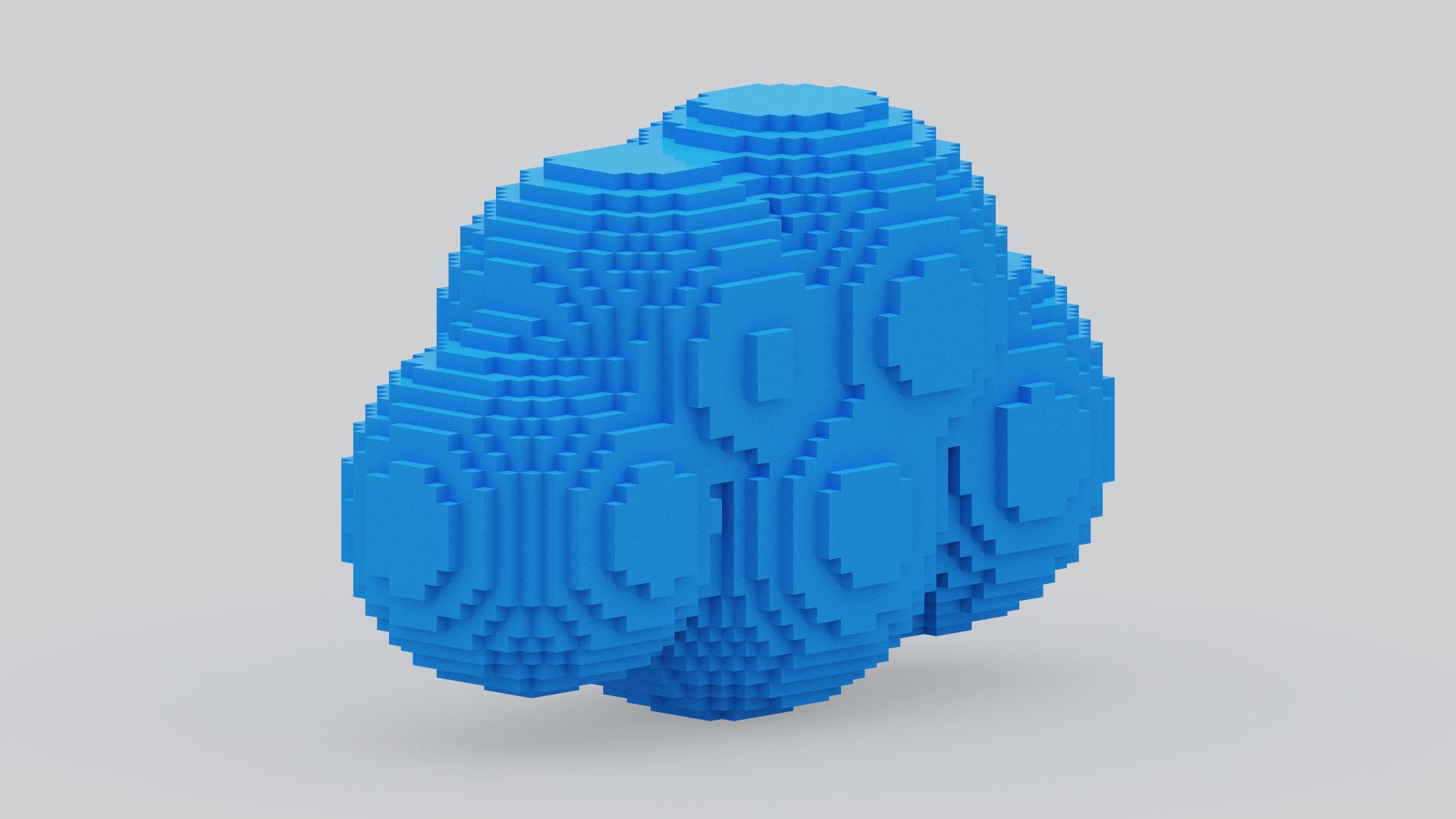 3D Model Blue Voxel Cloud - TurboSquid 2120500