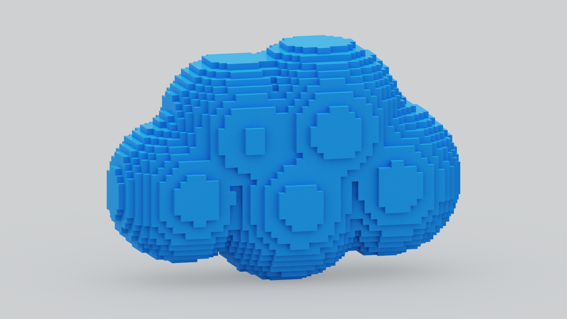 3D Model Blue Voxel Cloud - TurboSquid 2120500