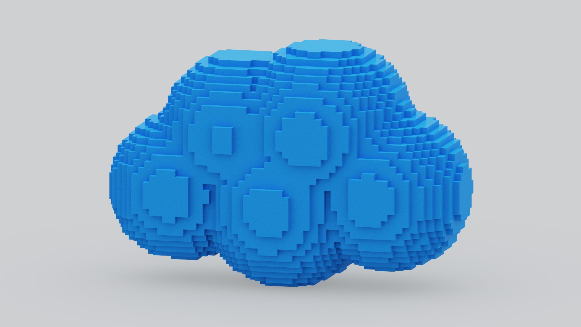 3D Model Blue Voxel Cloud - TurboSquid 2120500
