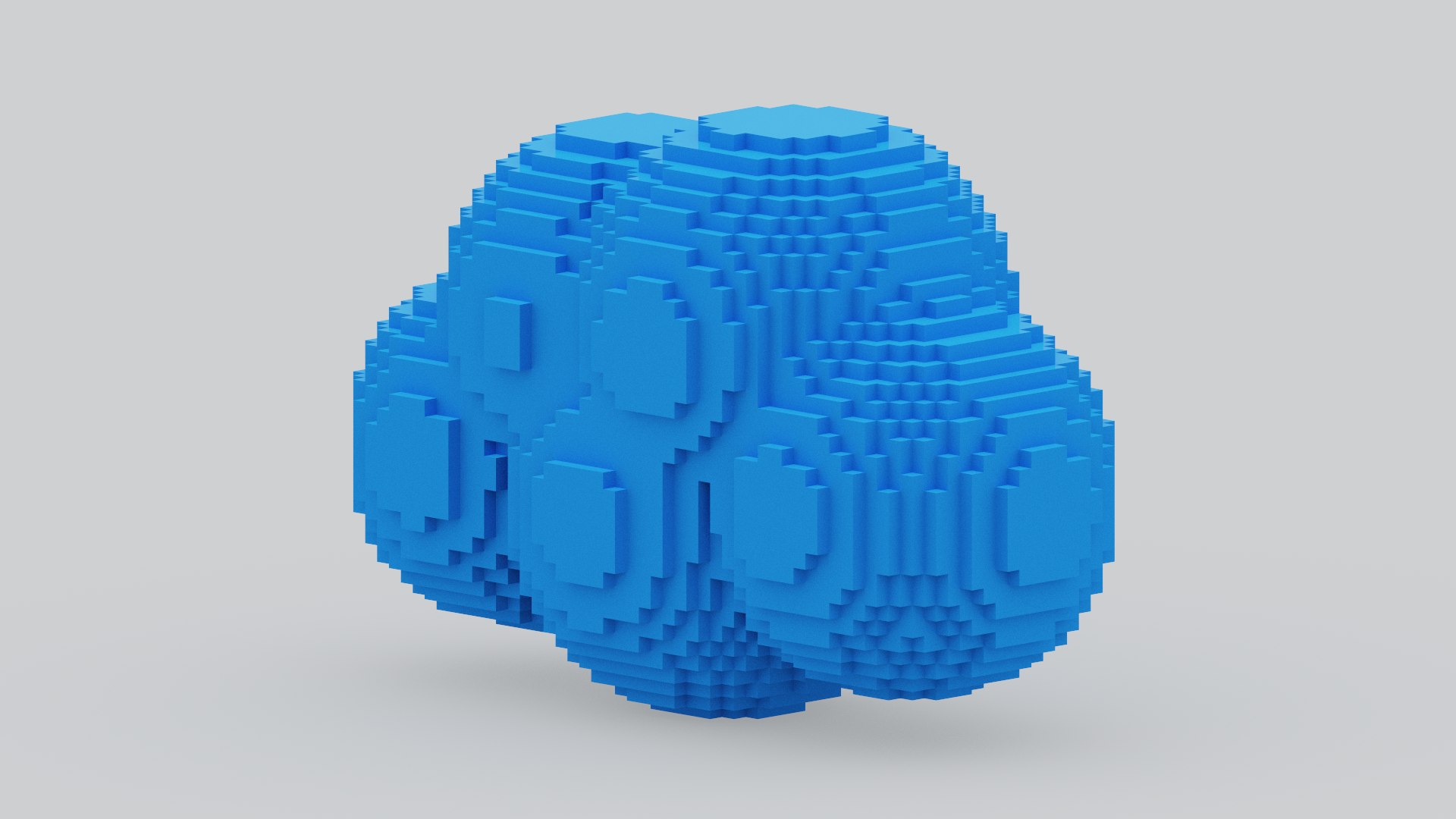 3D Model Blue Voxel Cloud - TurboSquid 2120500
