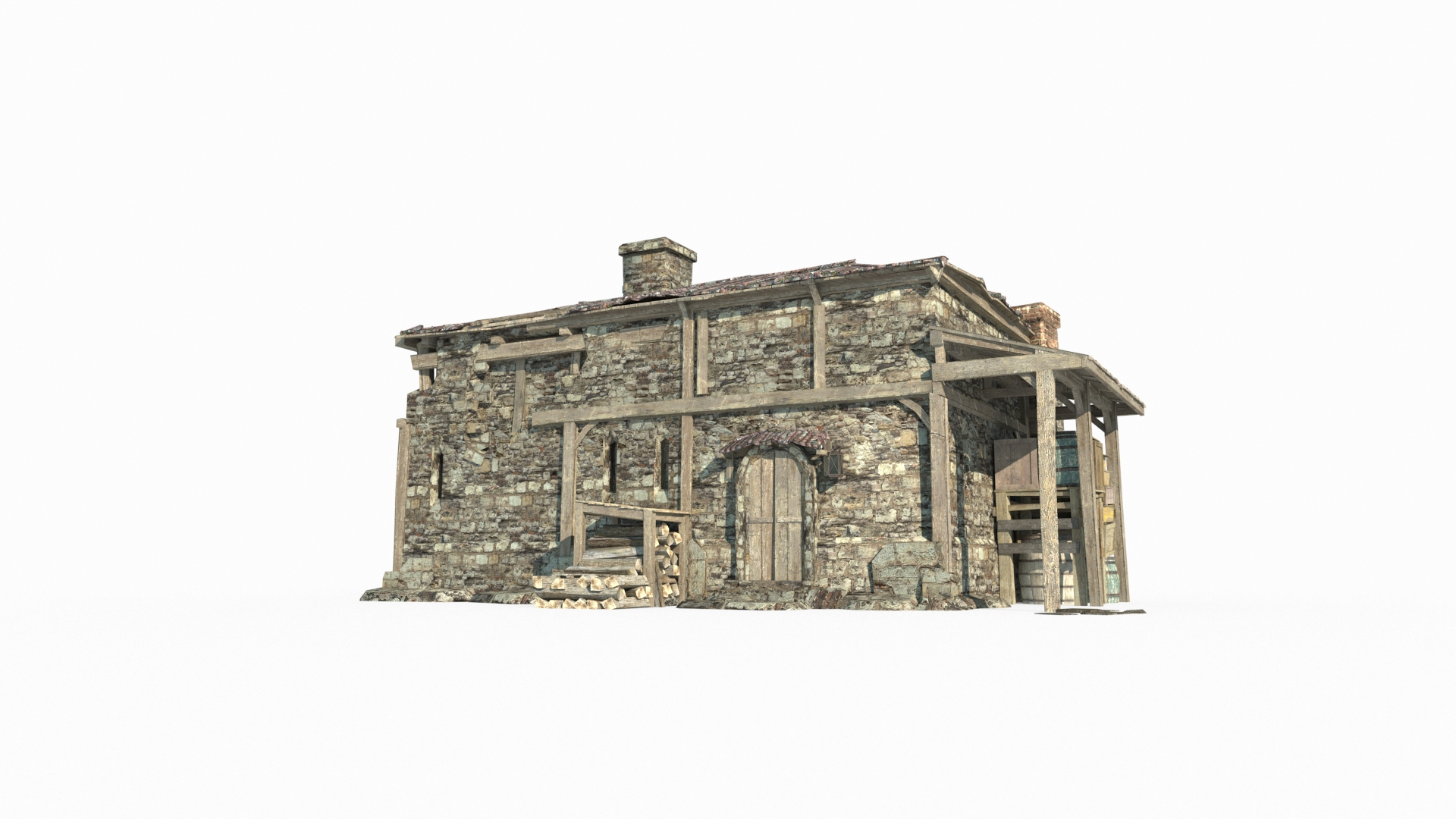 Ancient Stone Houses 3D Model - TurboSquid 2172581